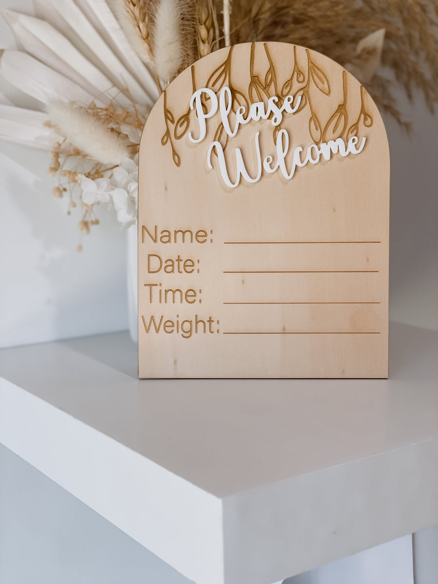 Announcement Disc 'Please Welcome' - Arch Timber - Baby – Laser Sharp ...