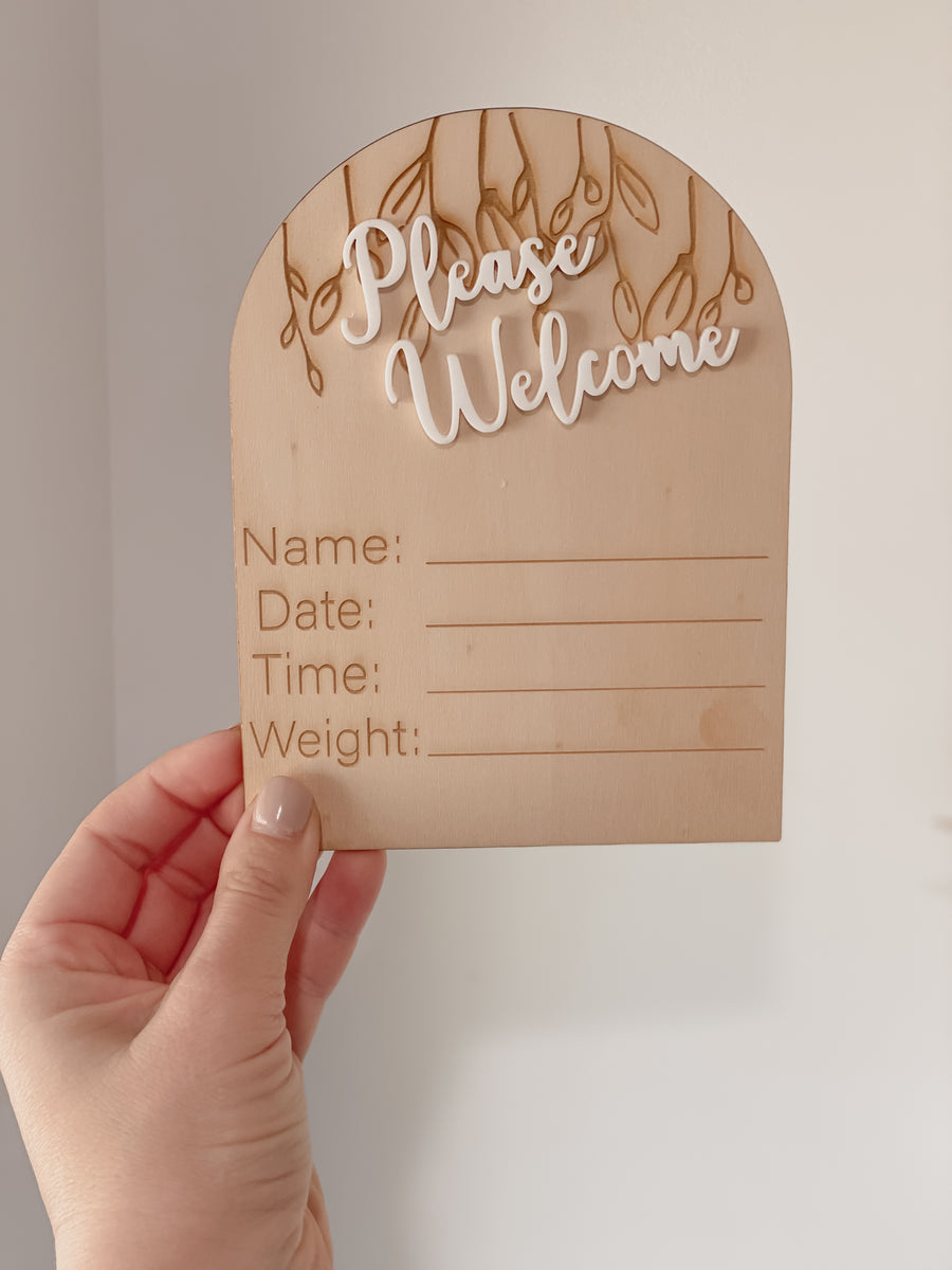 Announcement Disc 'Please Welcome' - Arch Timber - Baby – Laser Sharp ...